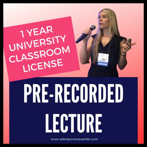 Classroom Pre-Recorded Lecture – a tempo Voice Center – Fort Worth, TX